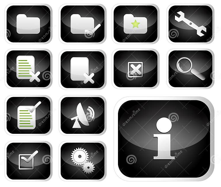 Glossary Icon Set stock vector. Illustration of notebook - 3669046