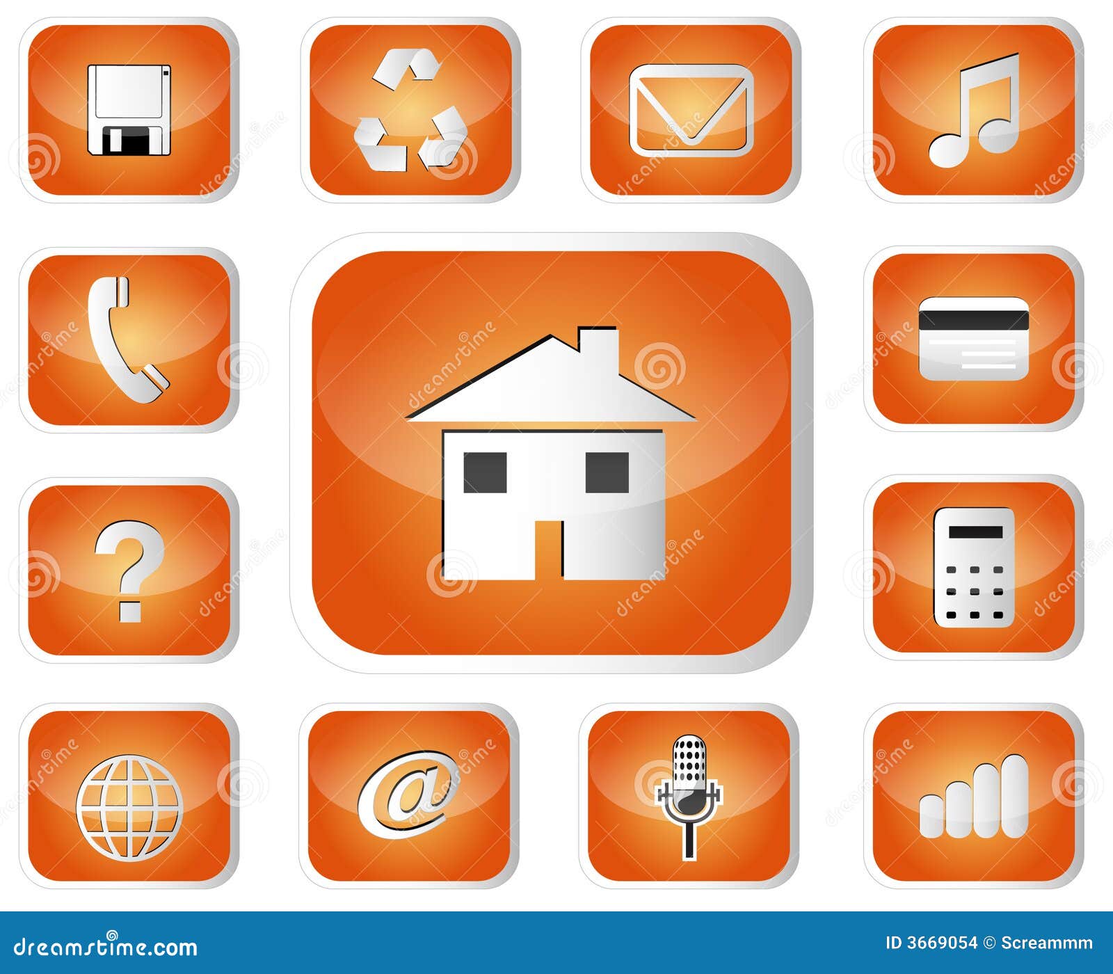 Glossary Icon Set stock vector. Illustration of office - 3669054