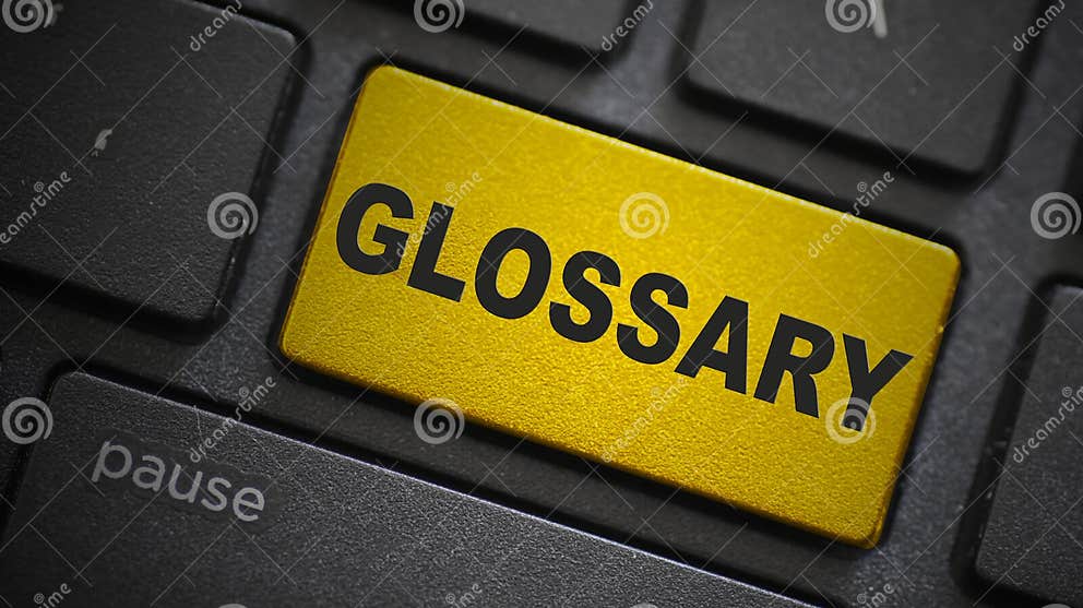 Glossary Text Button on Keyboard Stock Photo - Image of indication ...