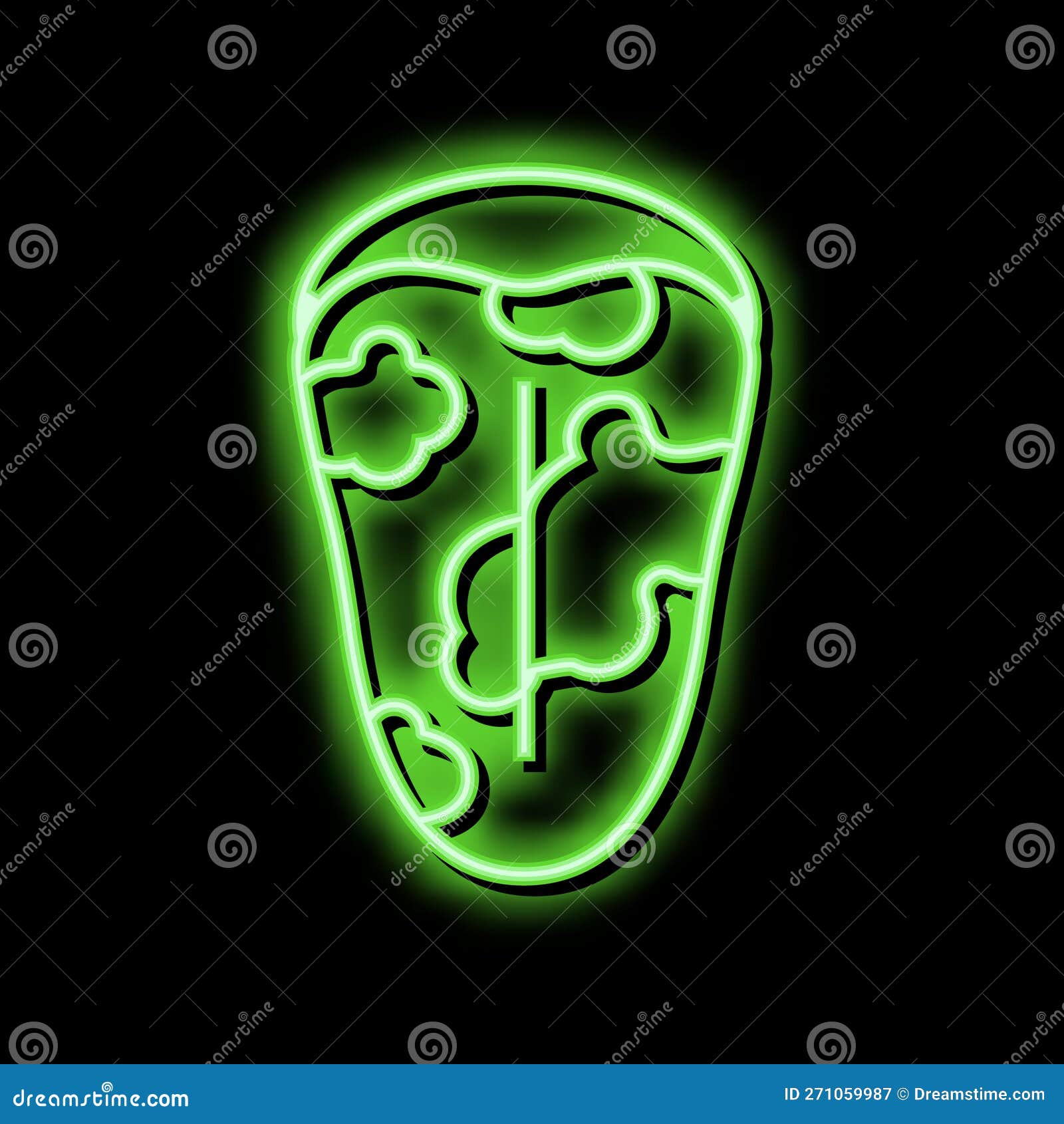 Glossitis Disease Neon Glow Icon Illustration Stock Vector ...