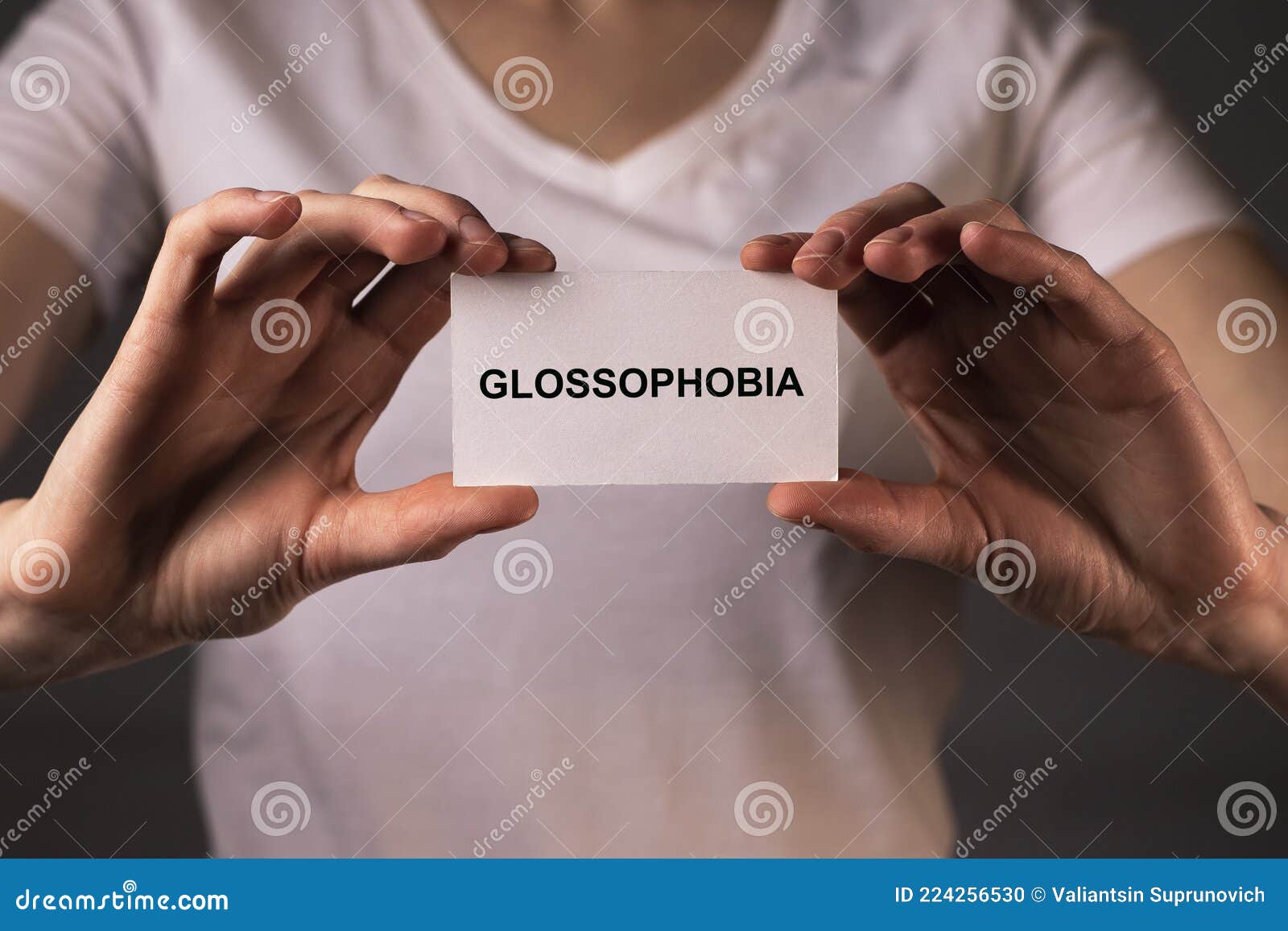 Glossophobia Inscription. Fear And Phobia Of Public Speaking Stock ...