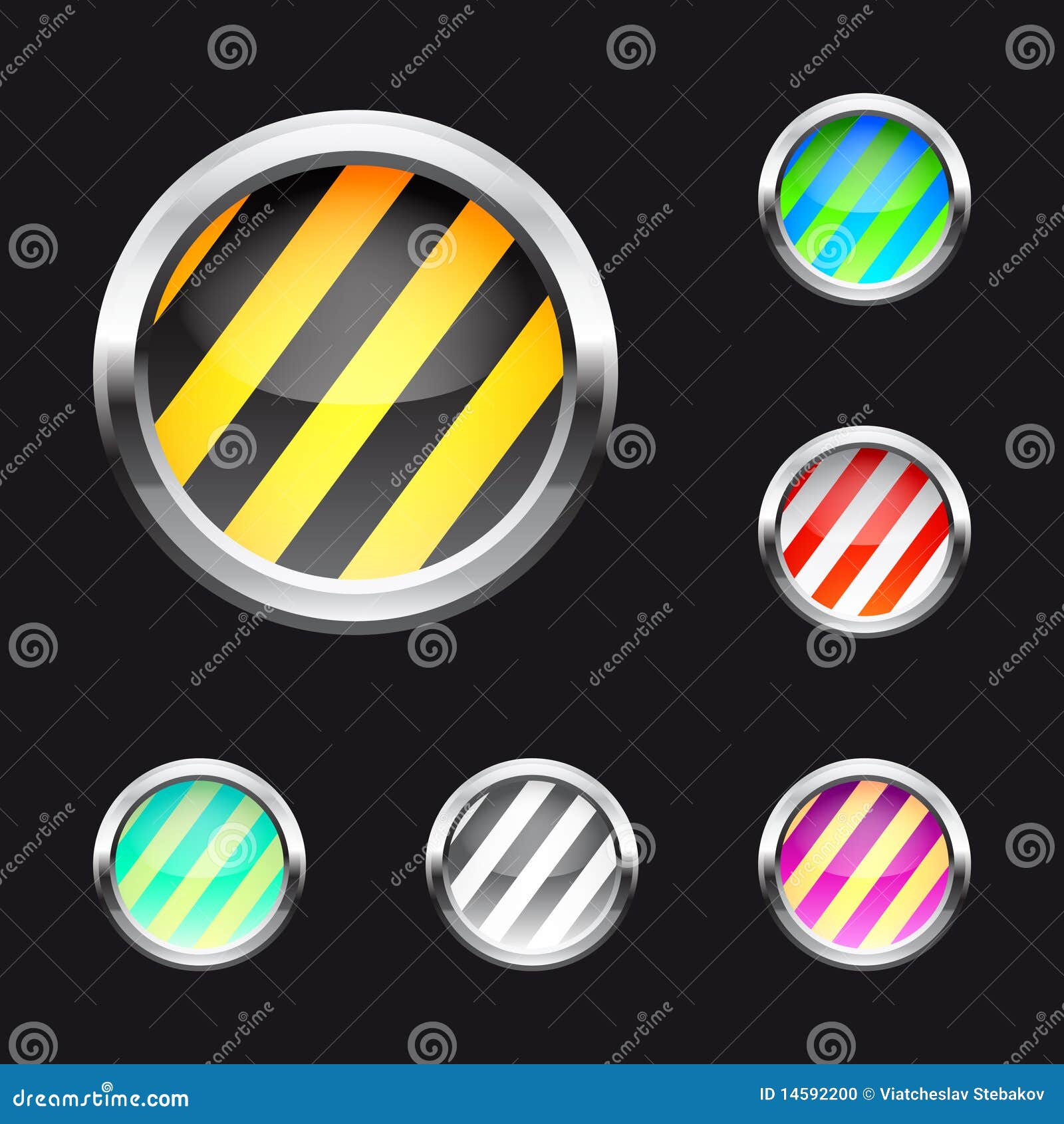 Glossy abstract buttons stock vector. Illustration of object - 14592200