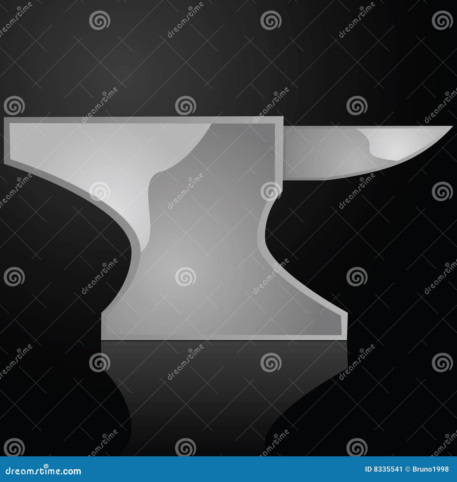 Glossy anvil stock vector. Illustration of iron, base - 8335541