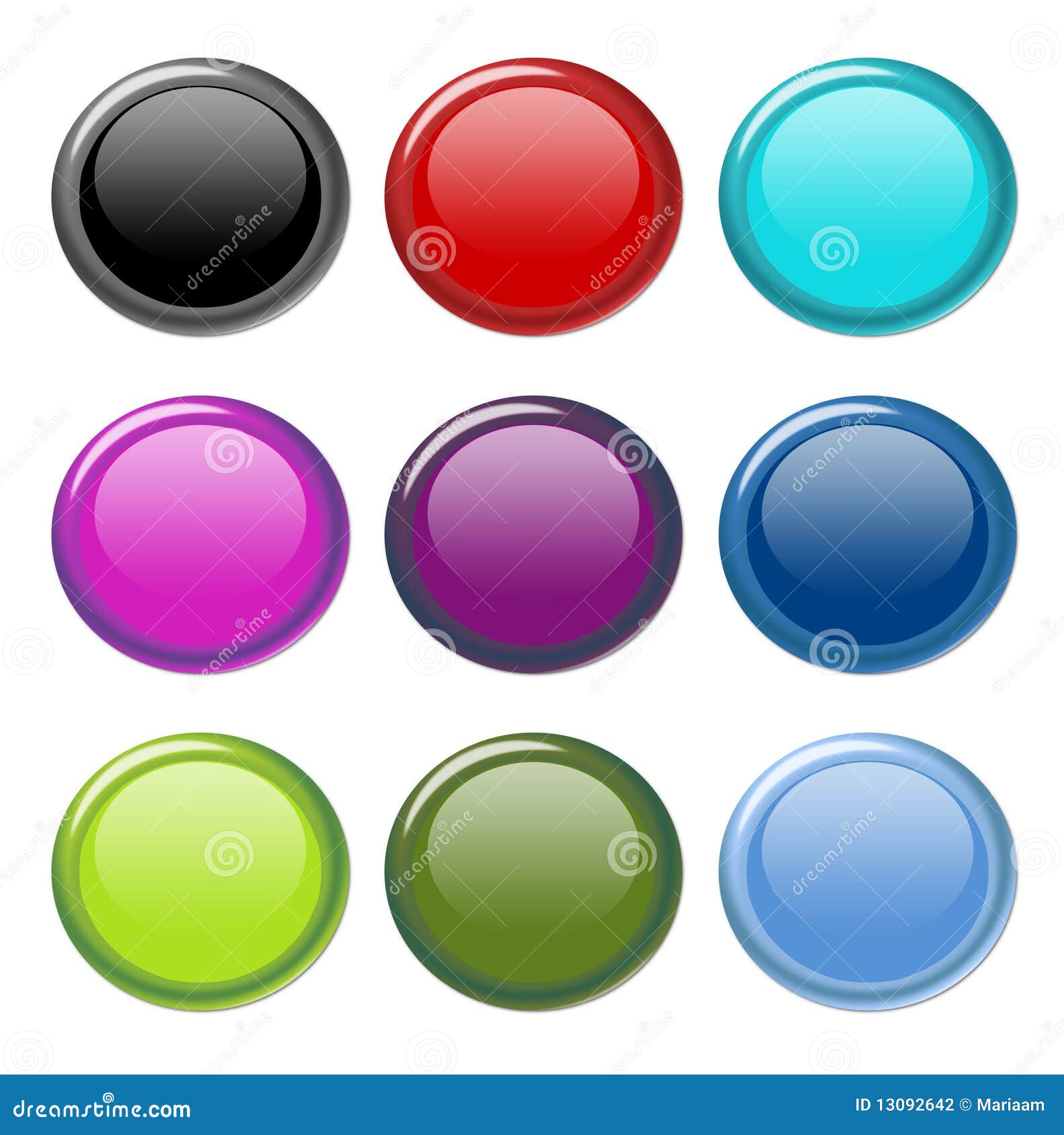 Glossy aqua buttons stock illustration. Illustration of glossy - 13092642