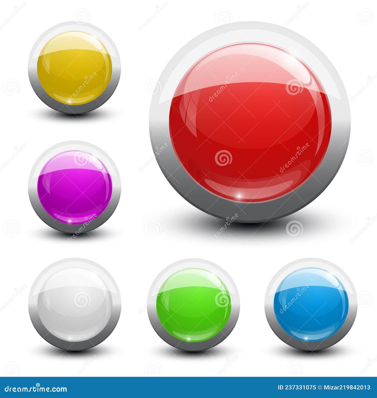 Button glossy set stock vector. Illustration of green - 237331075