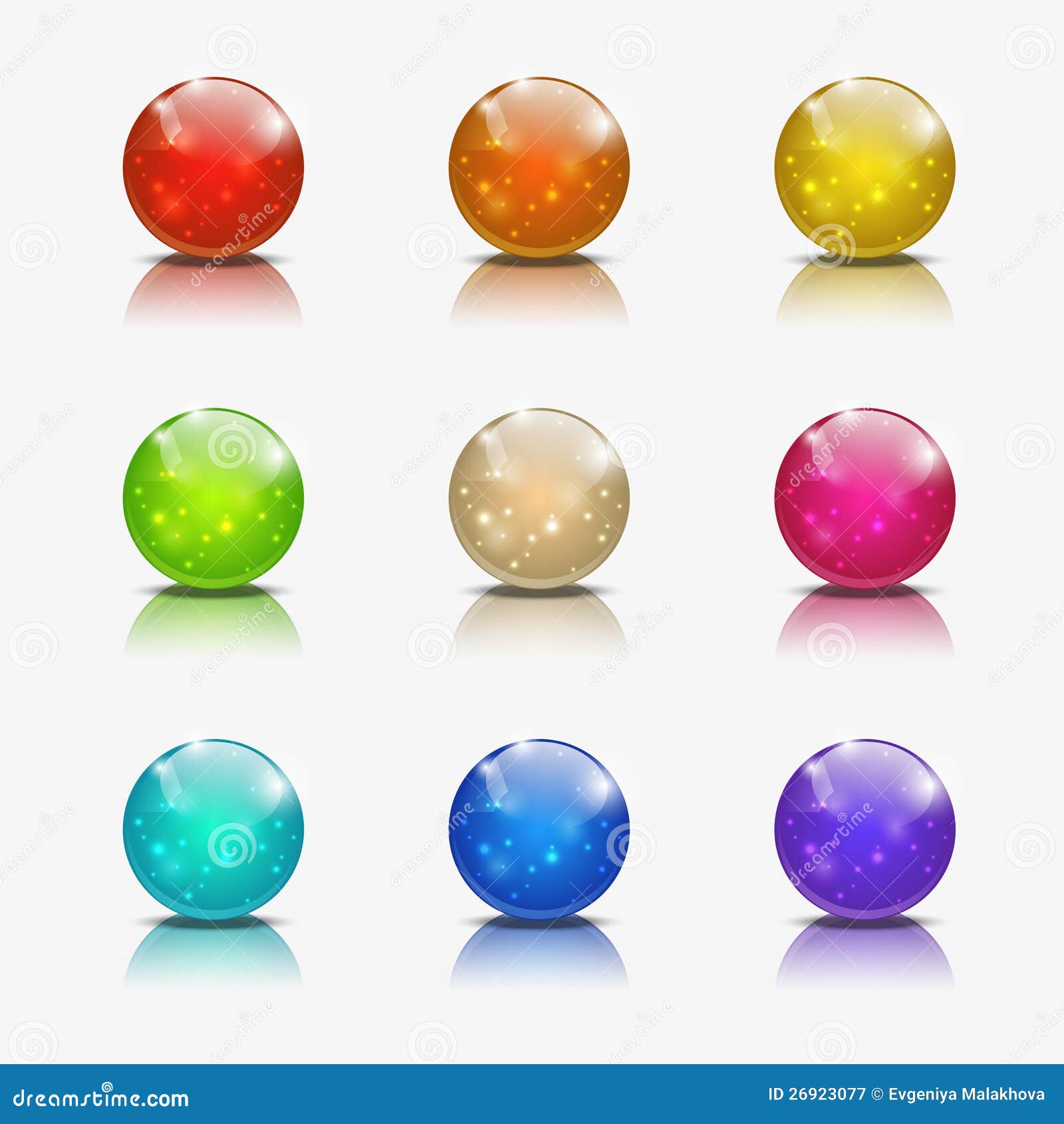 Glossy ball icons stock vector. Illustration of banner - 26923077