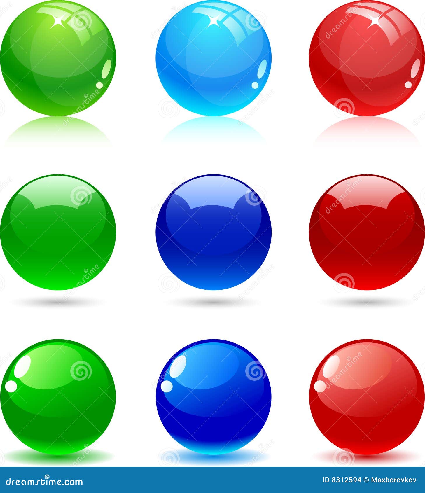 Glossy balls. stock vector. Illustration of glossy, computer - 8312594