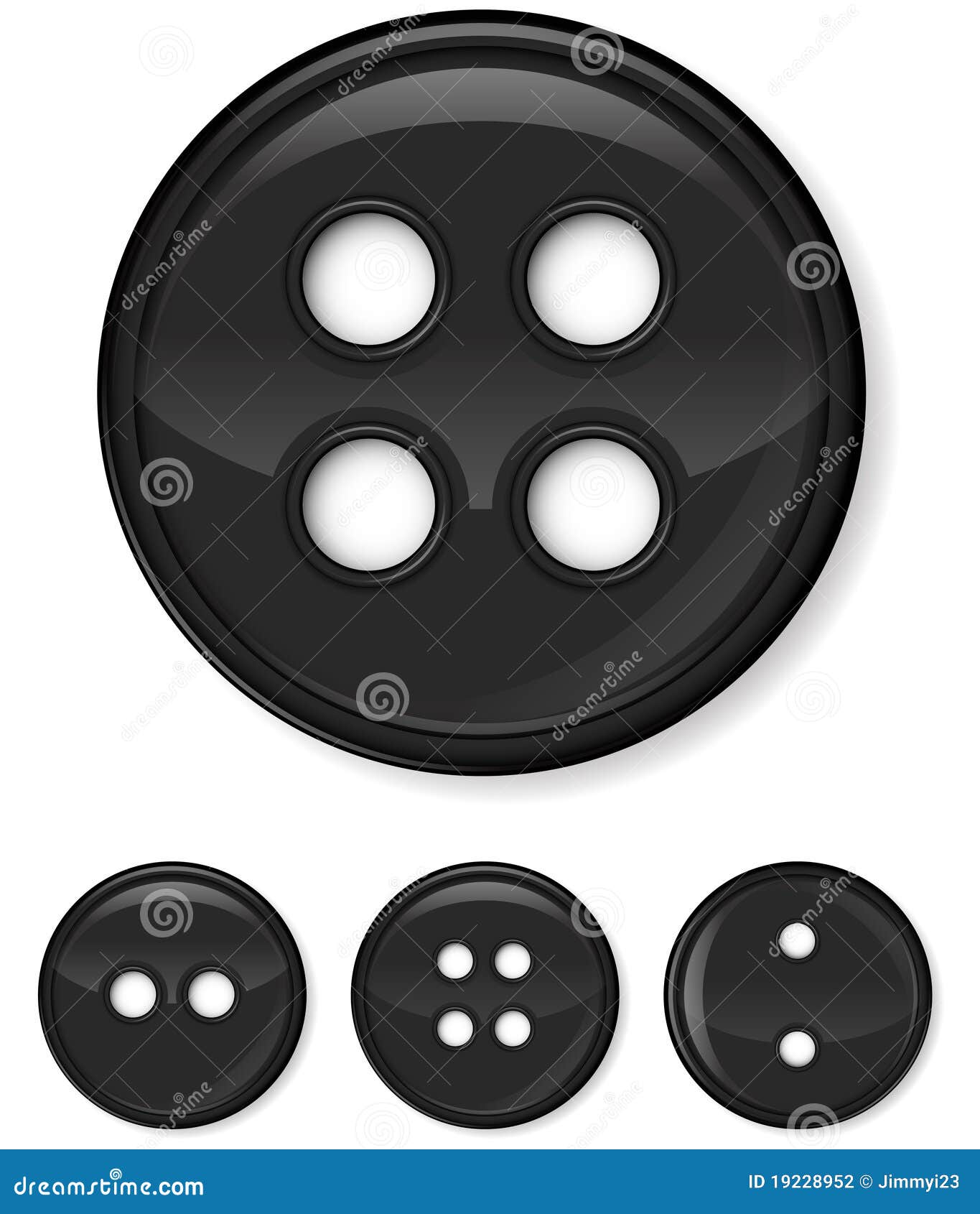 Glossy black buttons stock illustration. Illustration of detail - 19228952