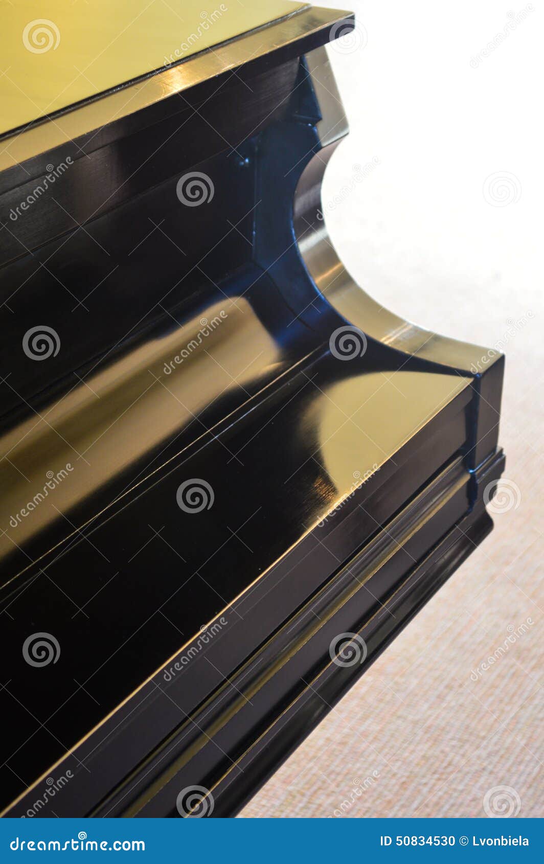 Glossy Black Piano stock photo. Image of vertical, diagonal - 50834530