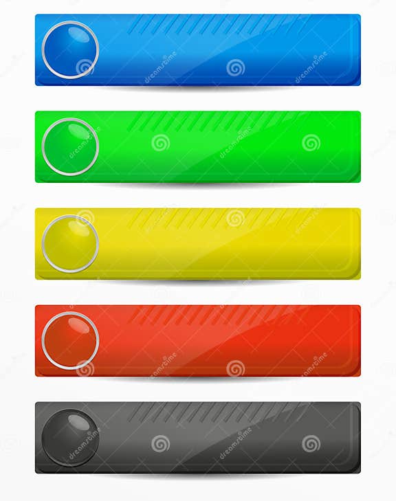 Glossy Blank Rectangle Icon Stock Vector - Illustration of symbol ...