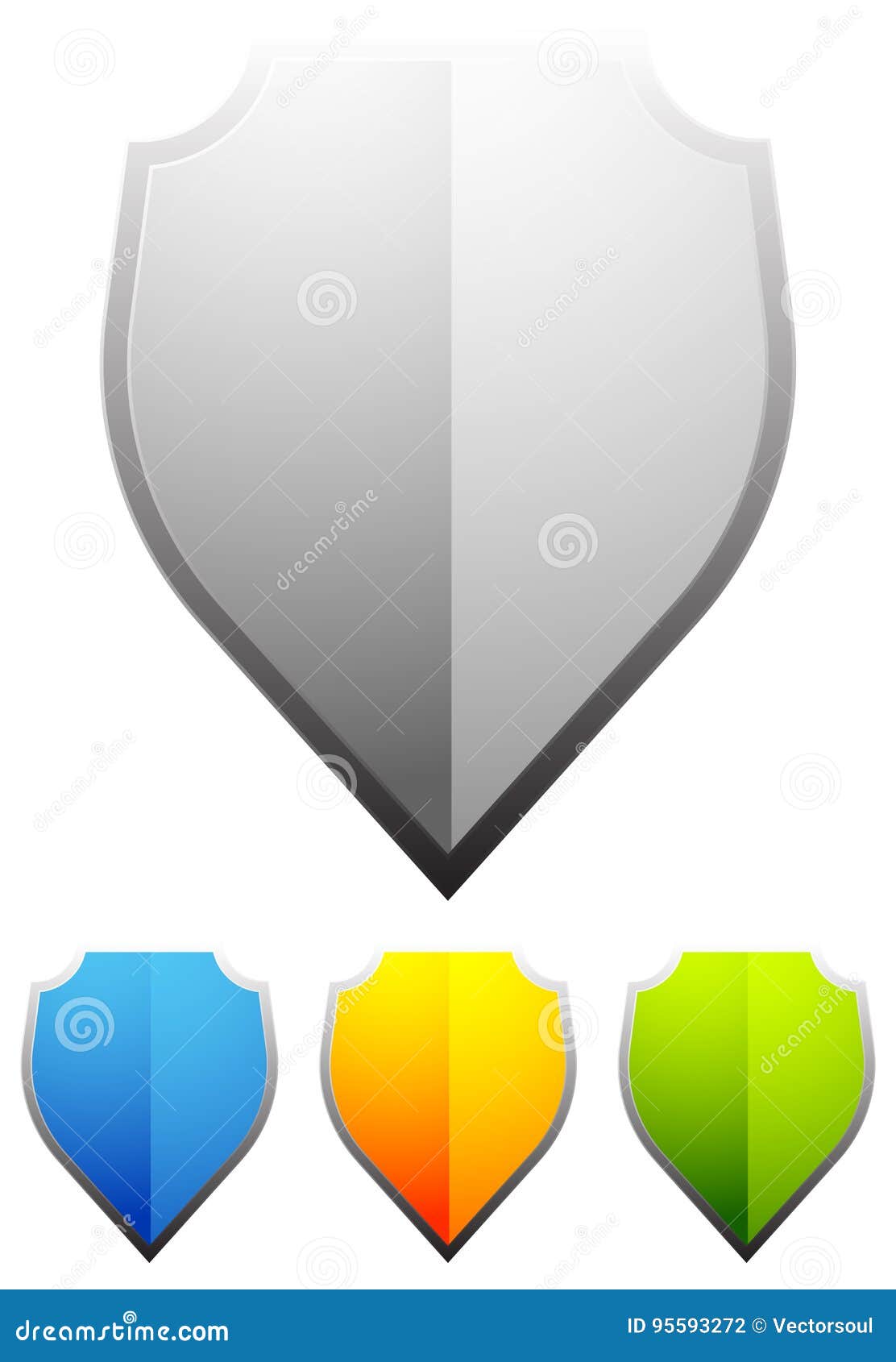 Shield Shapes Cartoon Vector 47042125
