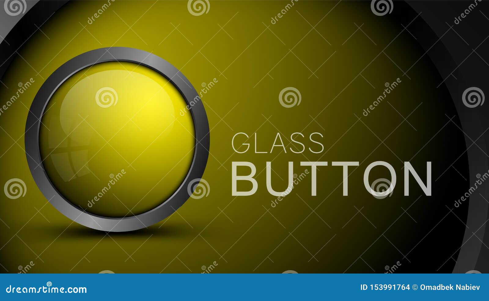 Glossy Blank Yellow Button for Web Design. Stock Vector - Illustration ...