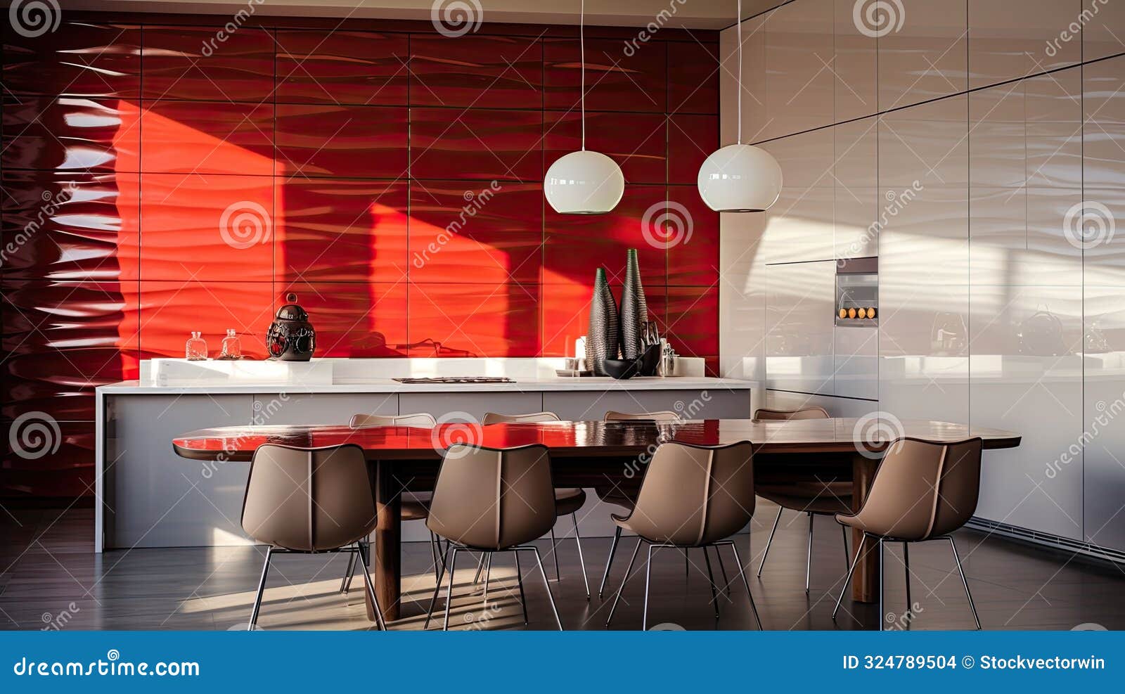 Glossy Blurred Interior Wall Paneling Stock Illustration - Illustration ...