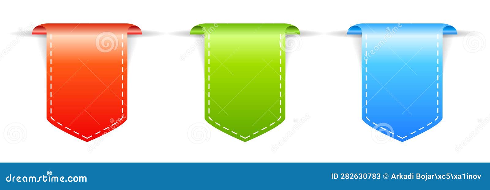 Glossy Bookmark Ribbon, Web Banner Design Stock Vector - Illustration ...
