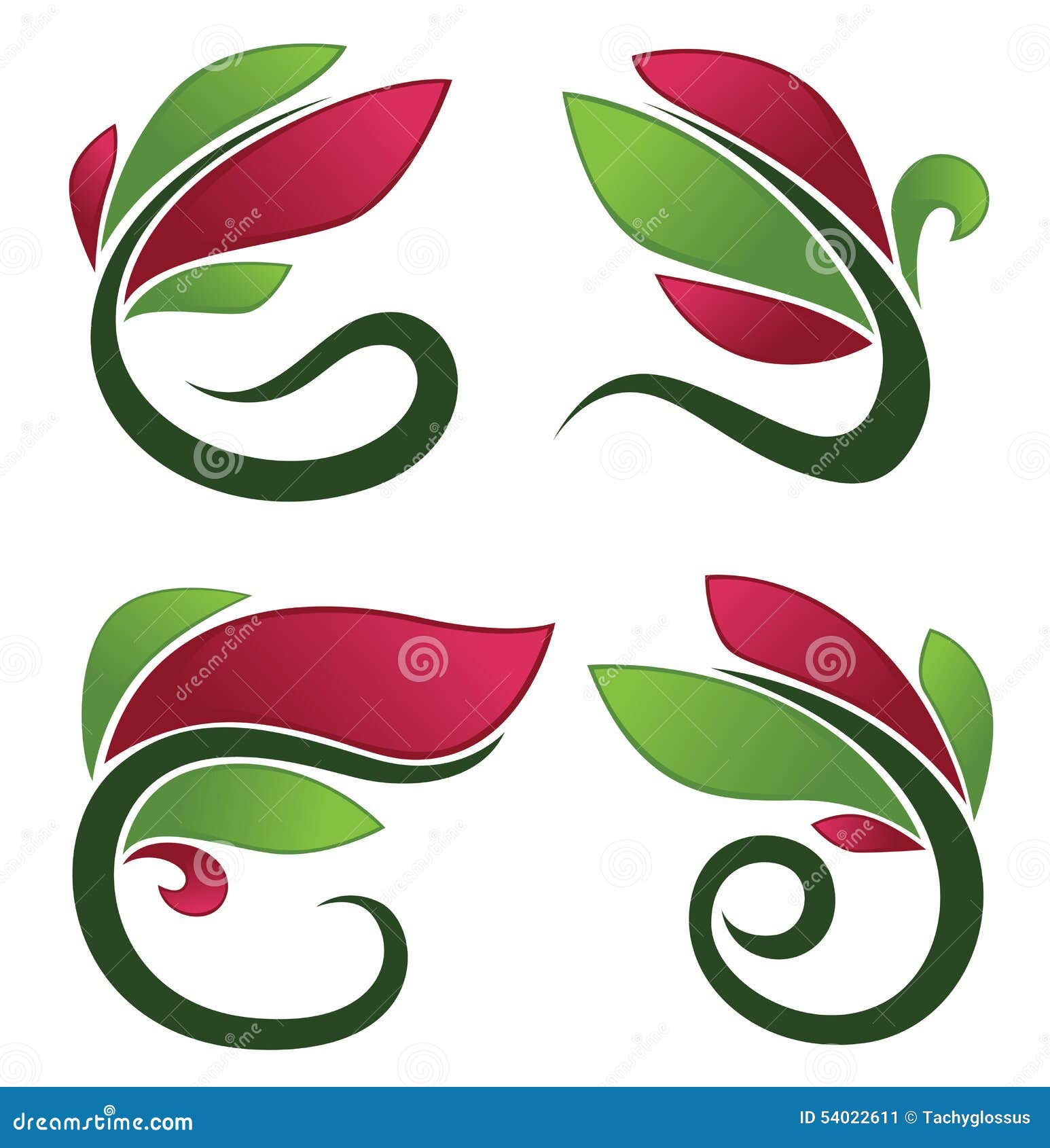 Glossy Bright Spring Leaf Frames and Symbols Stock Vector ...