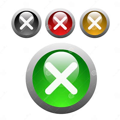 Glossy X button stock vector. Illustration of colour - 13451755