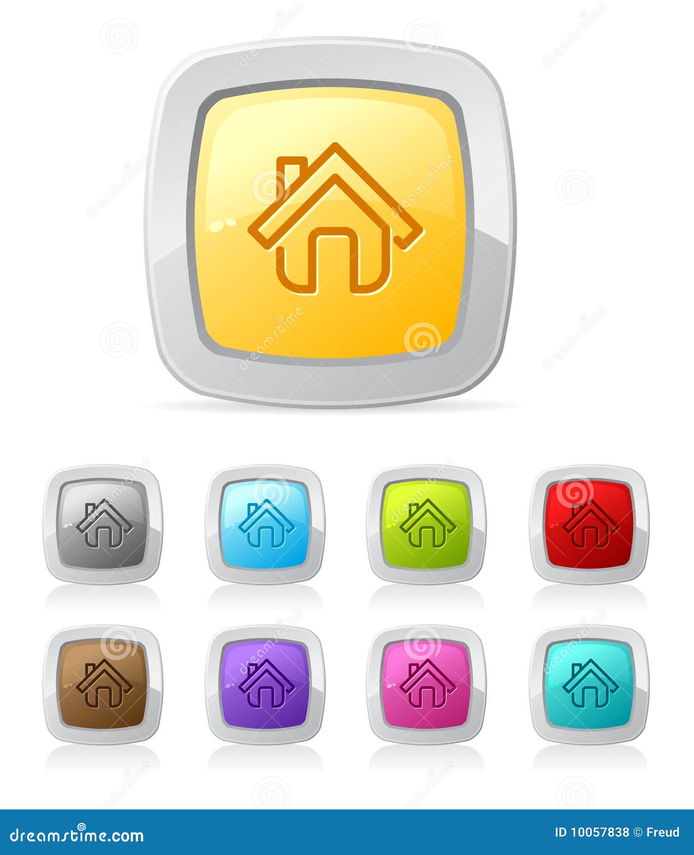 Glossy Button House Stock Illustrations – 2,765 Glossy Button House ...