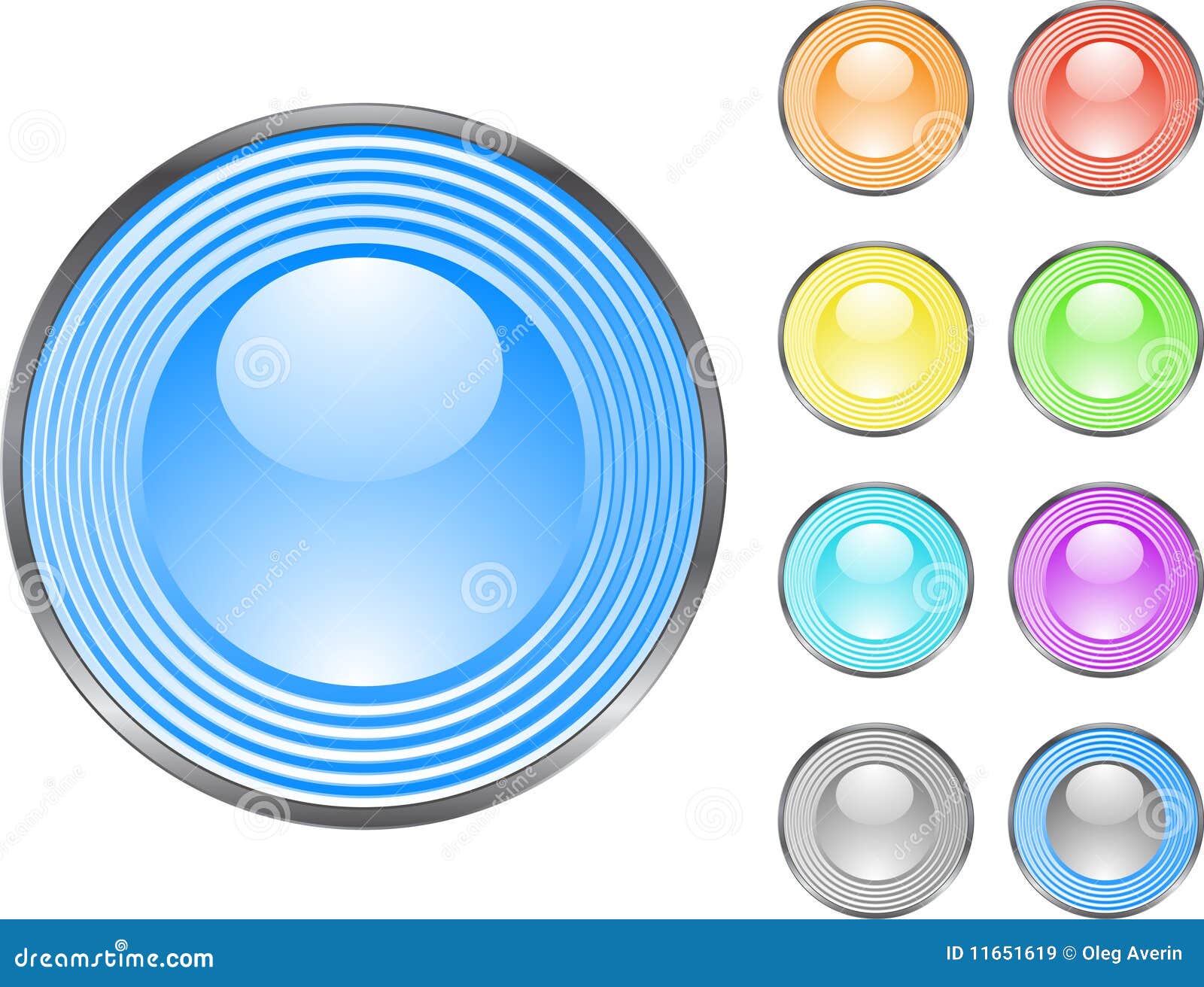 Glossy buttons stock vector. Illustration of reflective - 11651619
