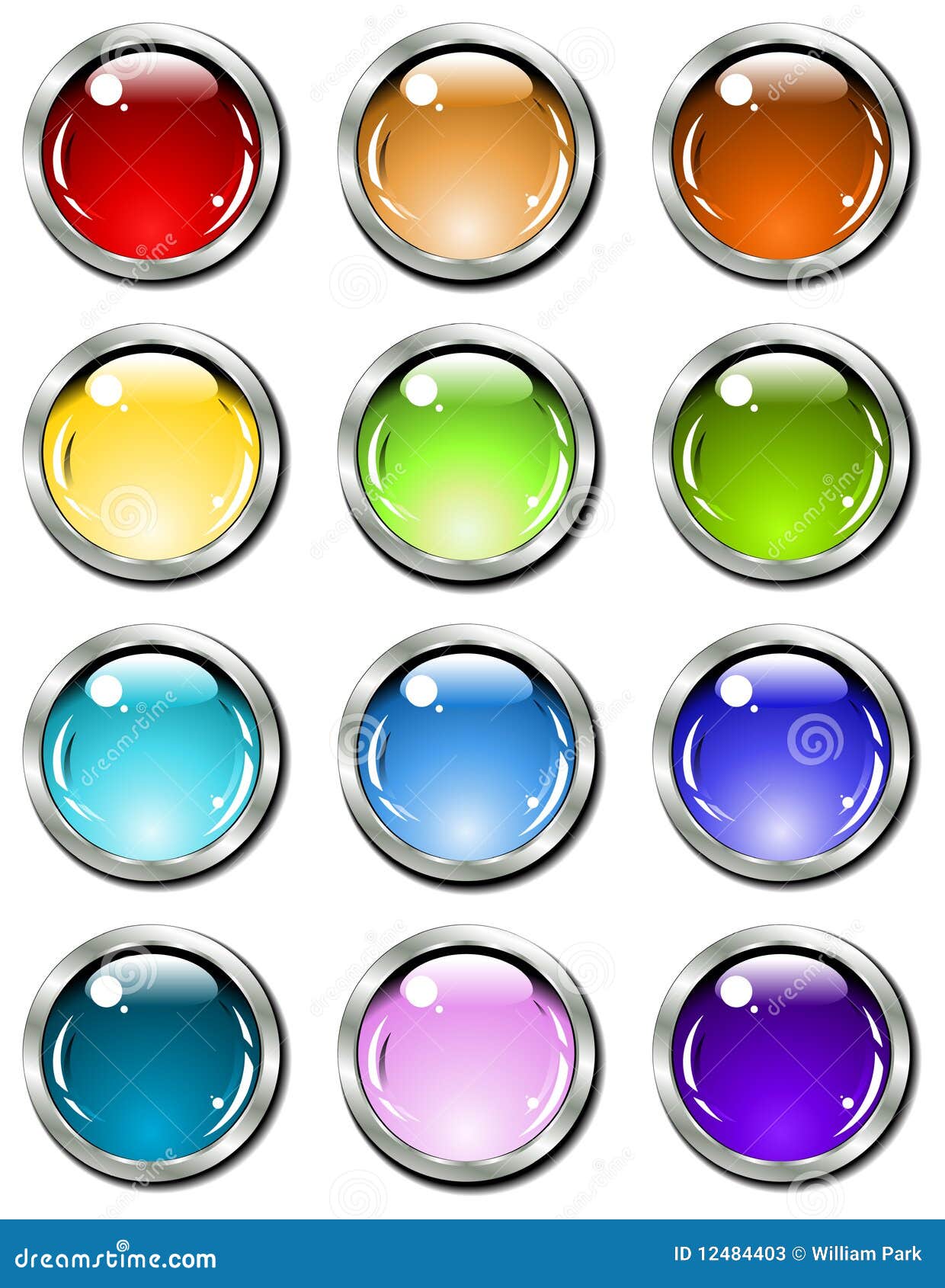 Glossy_buttons stock illustration. Illustration of shadow - 12484403