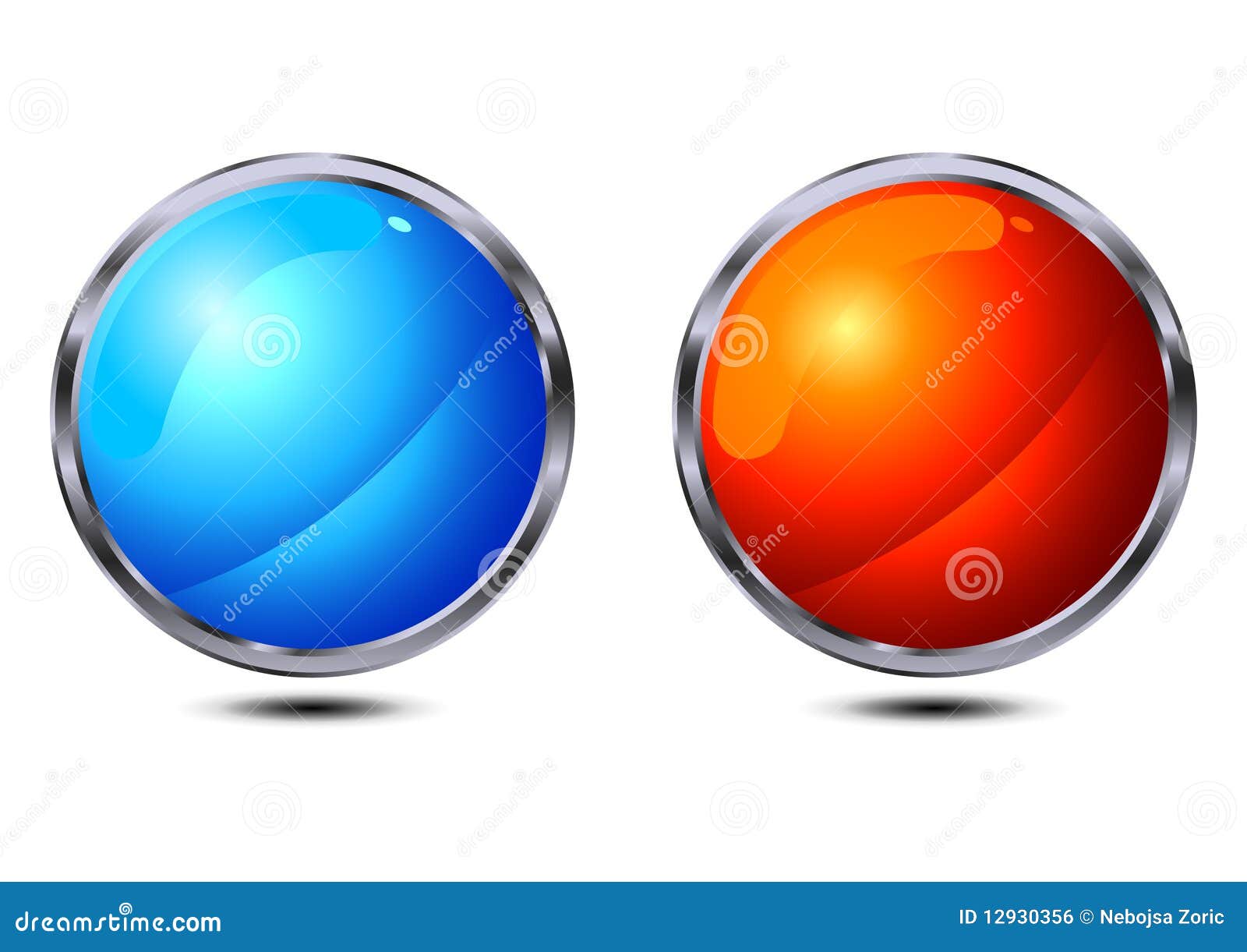 Glossy buttons stock vector. Illustration of abstract - 12930356