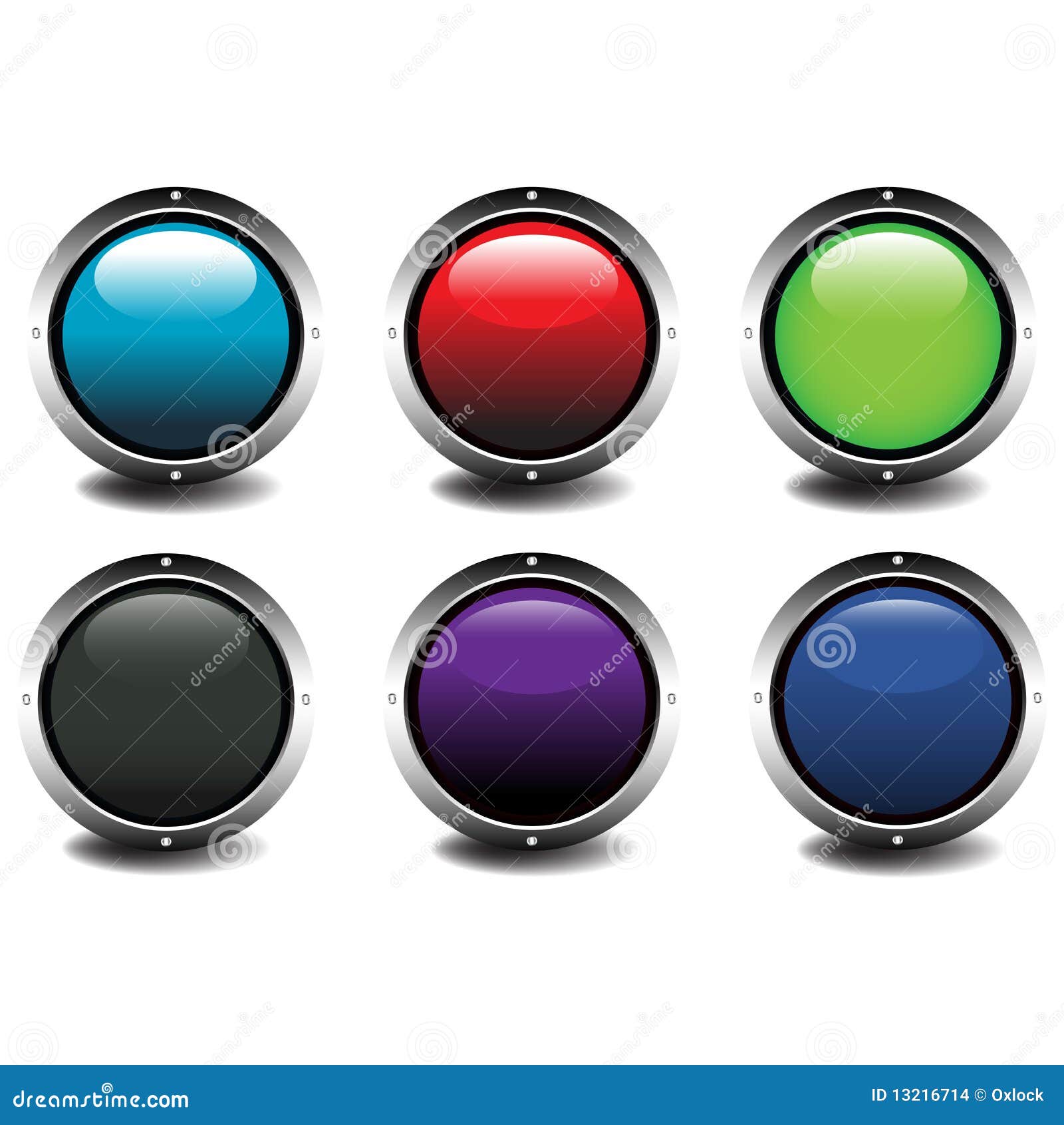Glossy buttons stock vector. Illustration of clean, blue - 13216714