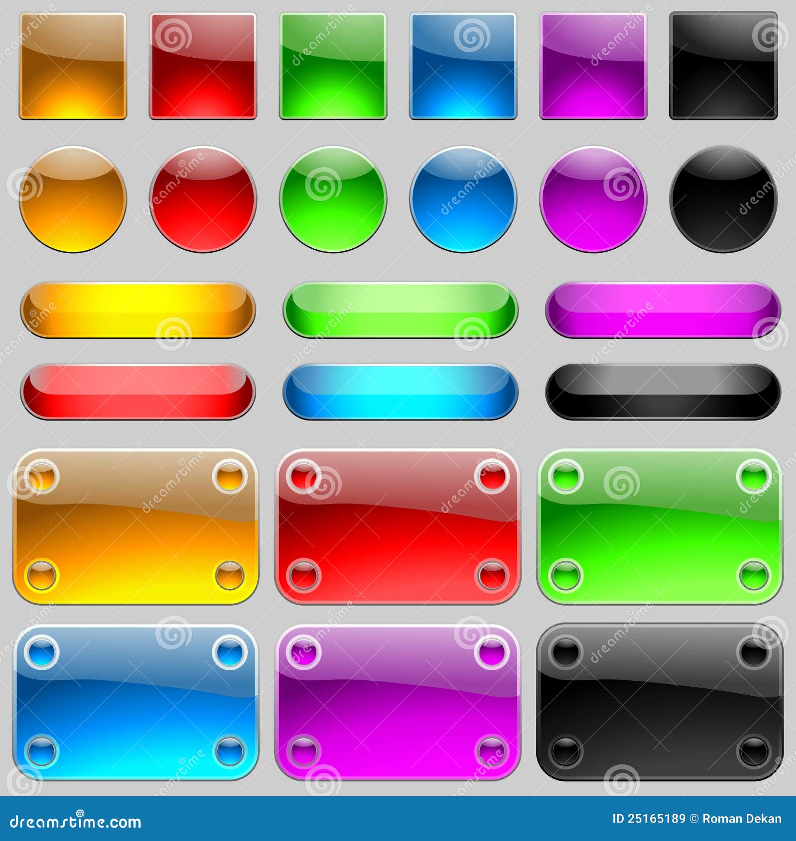 Glossy Buttons stock vector. Illustration of element - 25165189