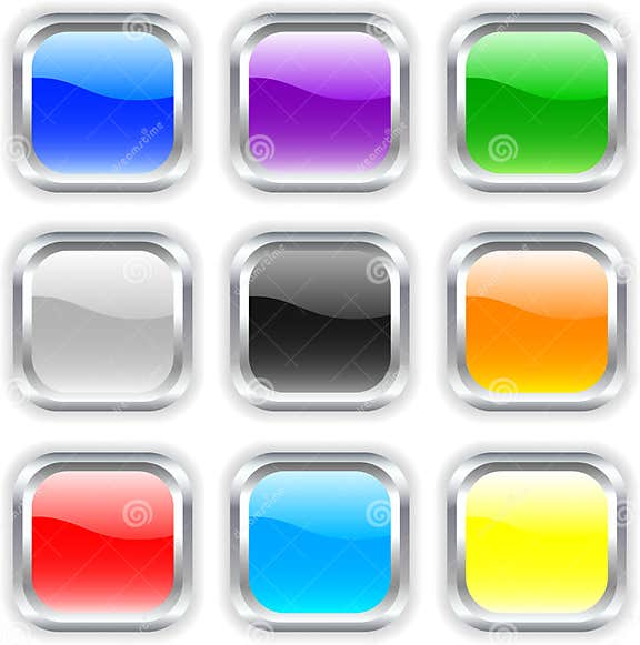 Glossy buttons. stock vector. Illustration of menu, graphic - 5991696