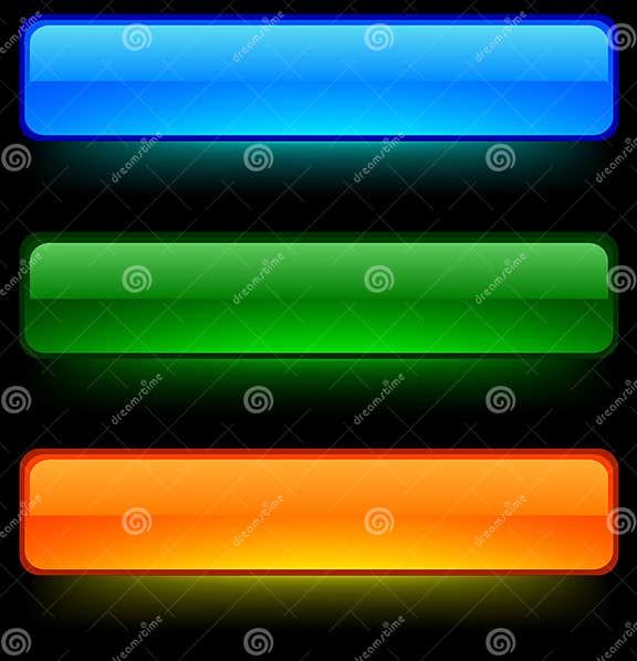 Glossy buttons. stock vector. Illustration of light, push - 6003849