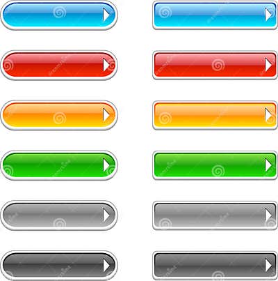 Glossy buttons. stock vector. Illustration of shiny, reflection - 6312699