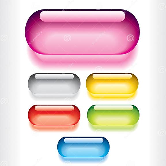 Glossy buttons stock vector. Illustration of blend, black - 8091794