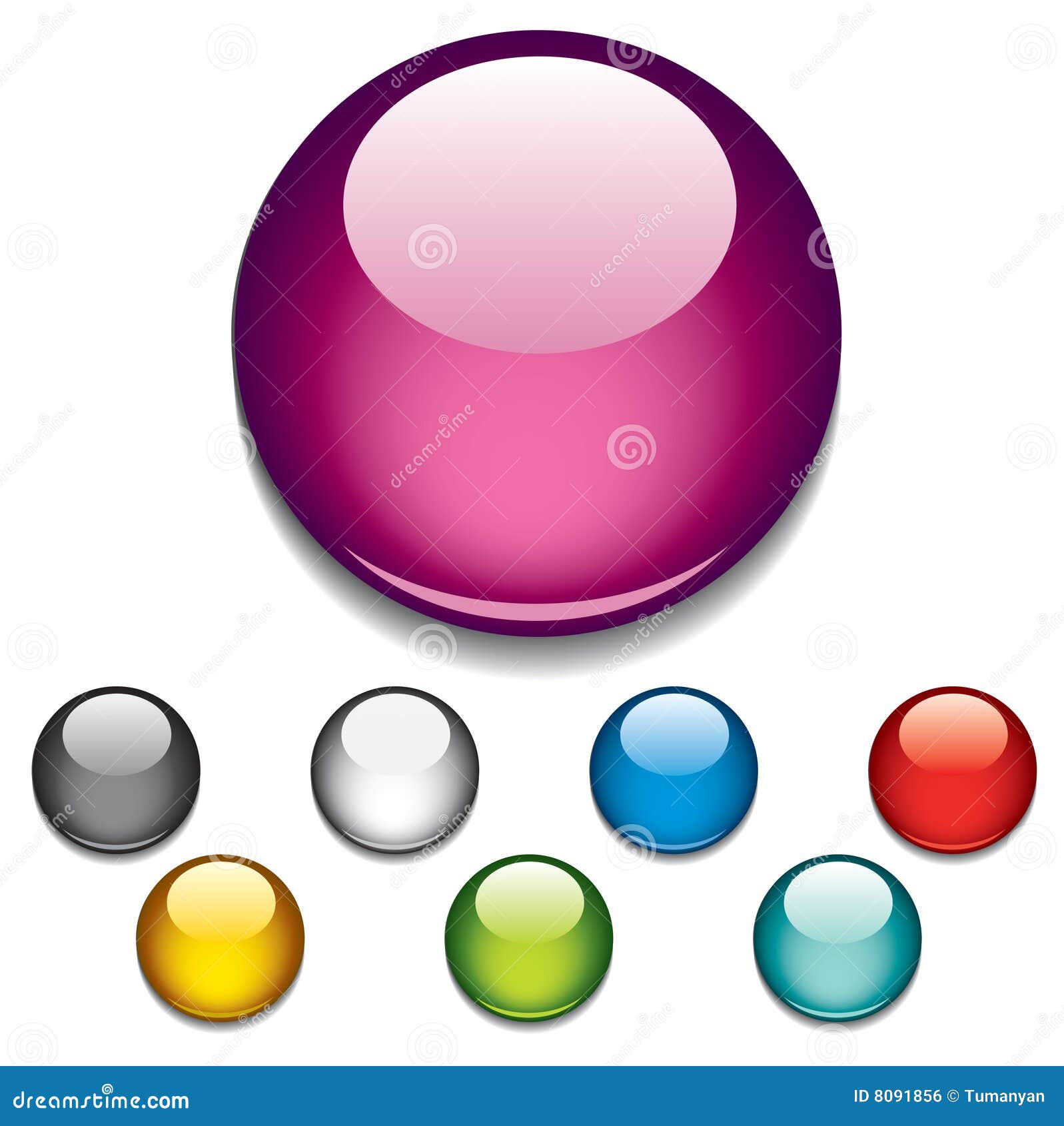 Glossy buttons stock vector. Illustration of green, stickers - 8091856