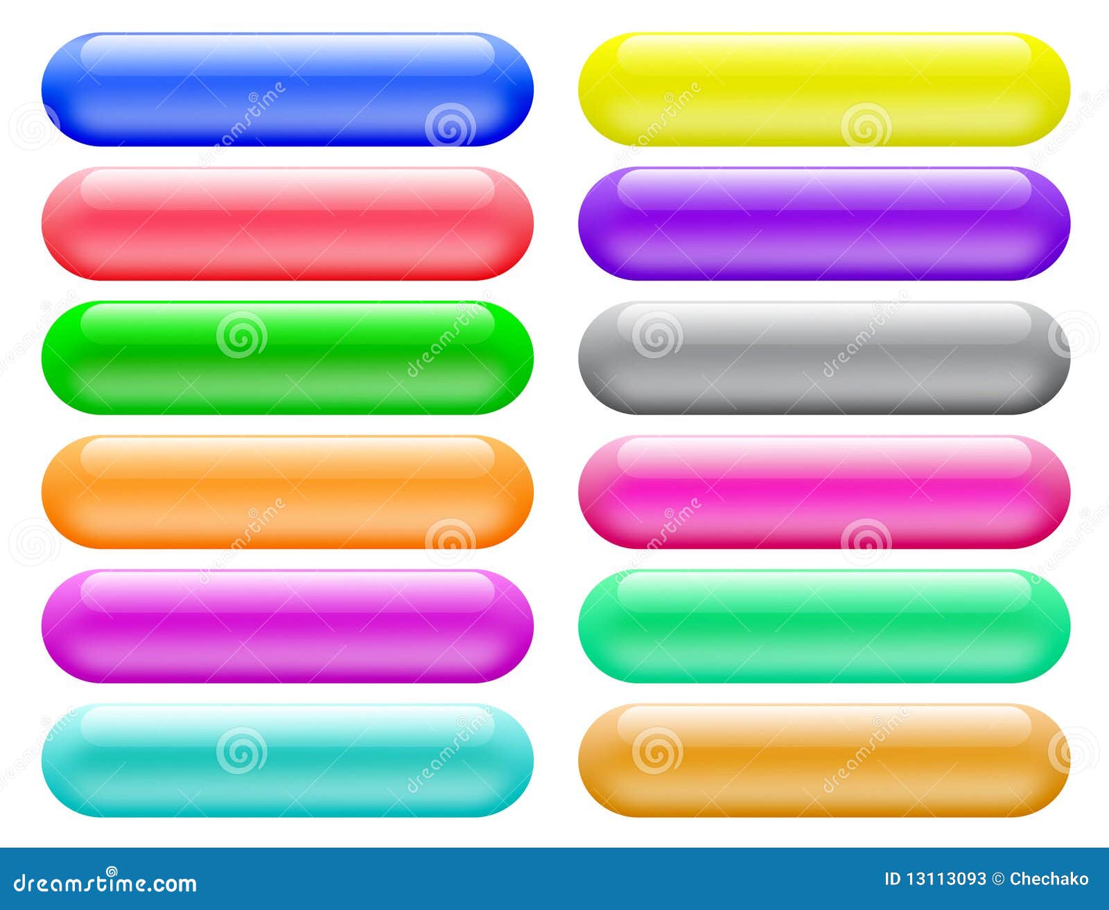 Glossy Buttons Banners for Website Stock Illustration - Illustration of ...