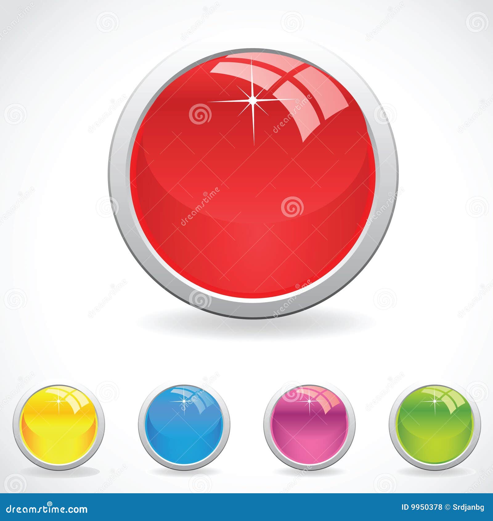 Glossy Buttons ,easy To Edit Stock Vector - Illustration of shine ...
