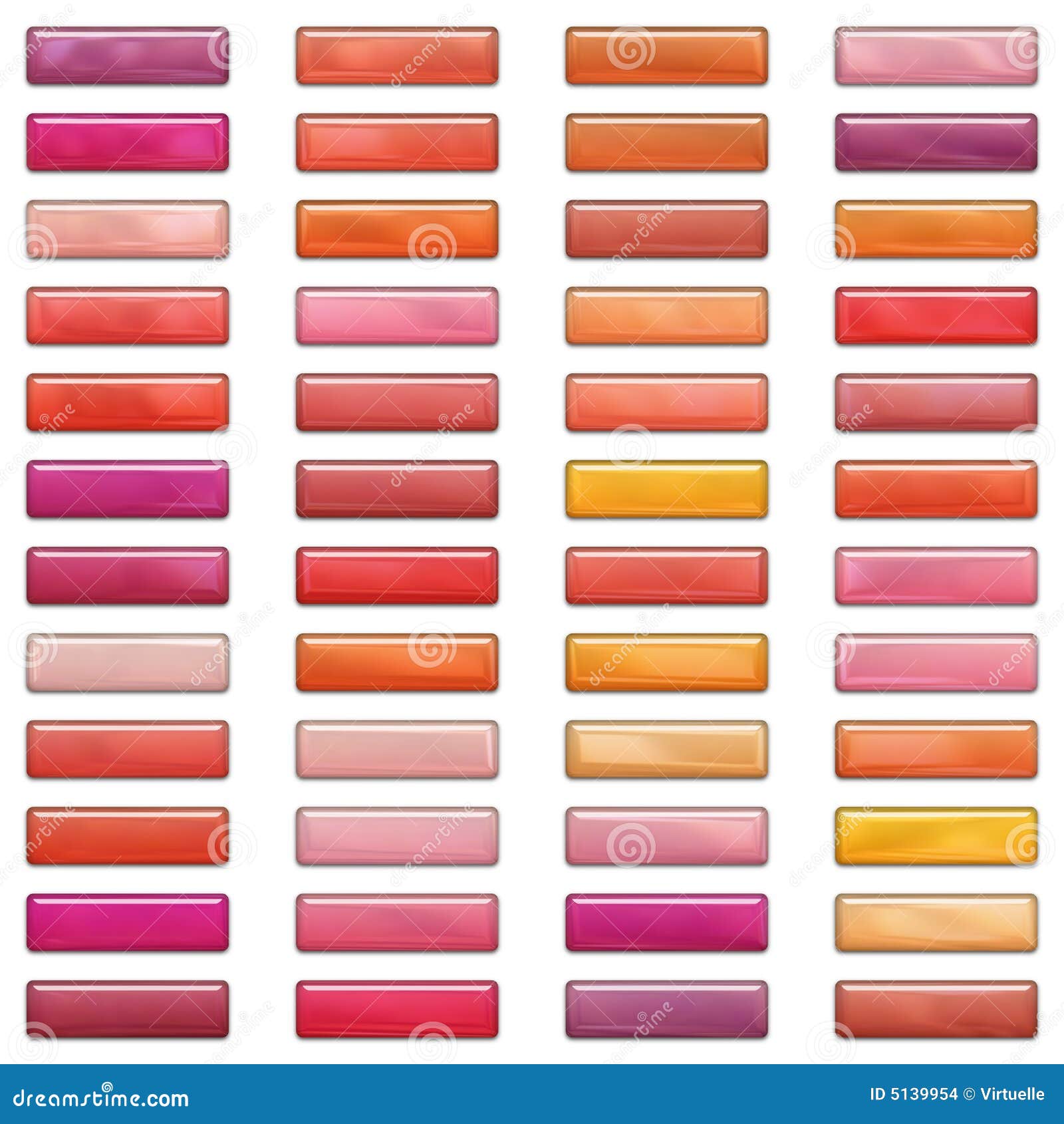 Glossy Buttons in Warm Colors Stock Illustration - Illustration of aqua ...