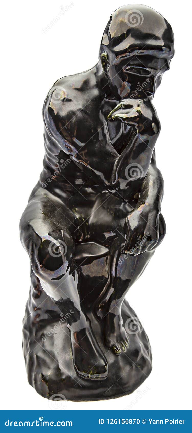 Small the thinker statue editorial image. Image of stone - 126156870