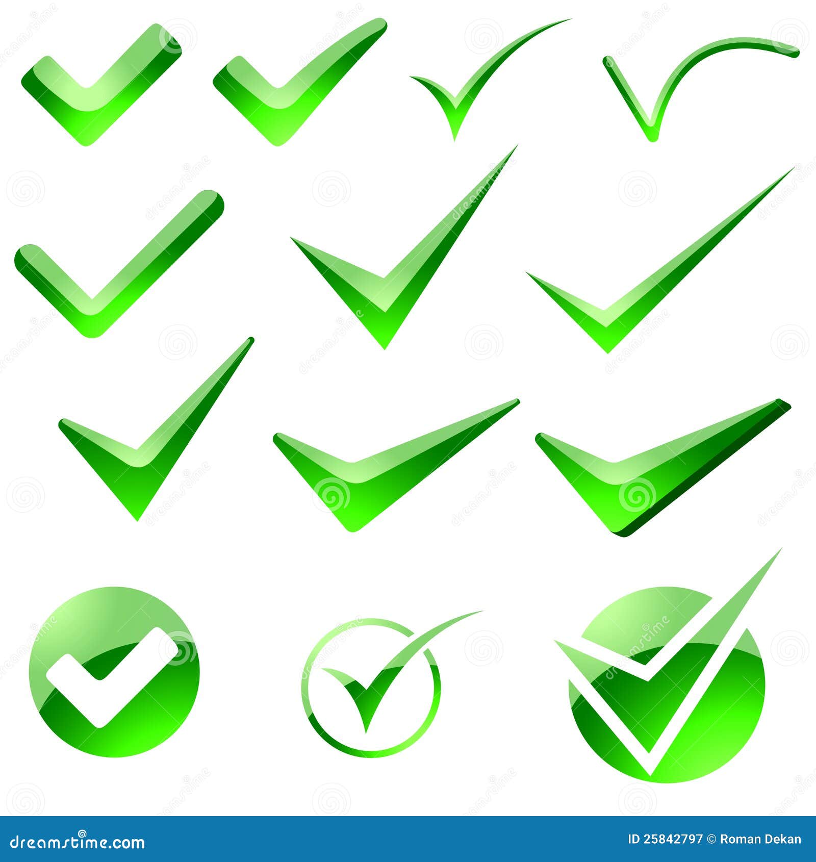 Glossy Check Mark stock vector. Illustration of symbol - 25842797