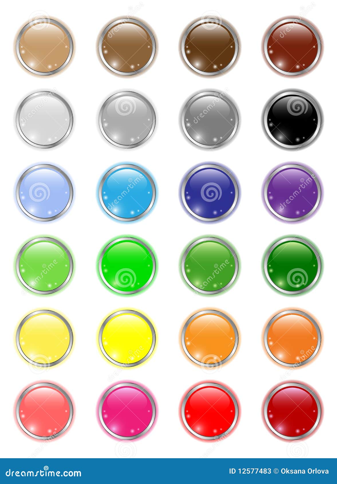 Glossy circle buttons stock illustration. Illustration of decoration ...