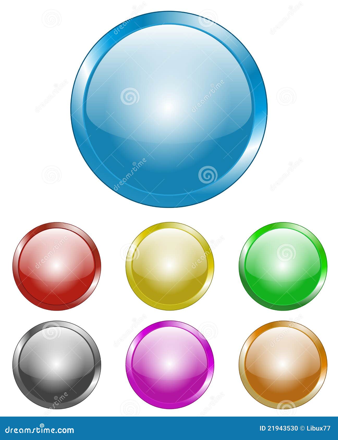 Glossy circular buttons stock illustration. Illustration of transparent ...