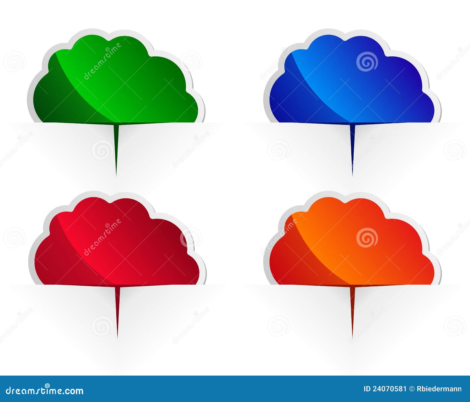 Glossy cloud labels stock vector. Illustration of symbol - 24070581