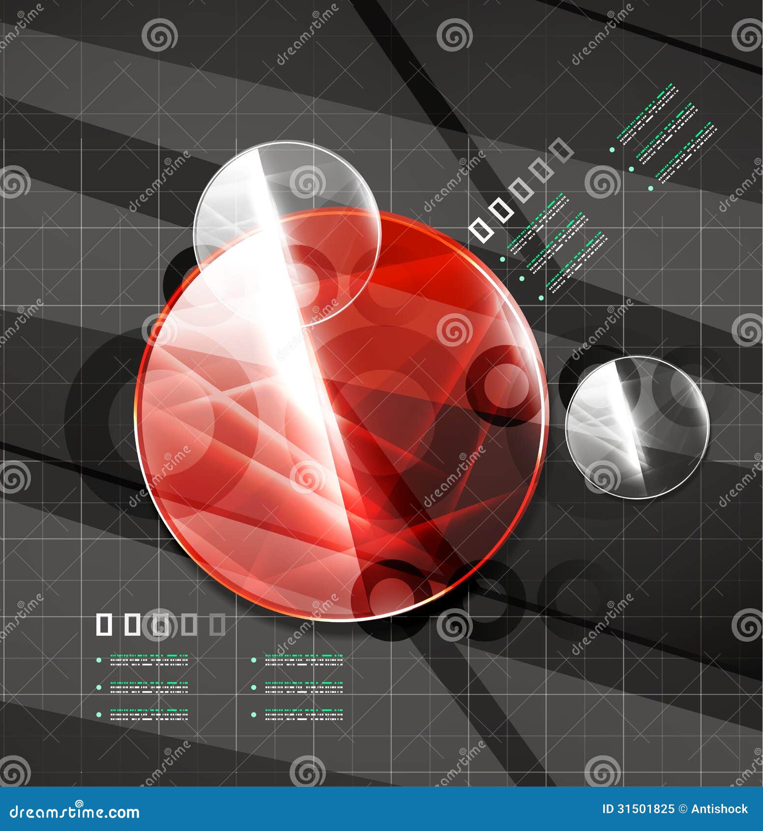 Glossy Color Circles on Black Stock Vector - Illustration of circle ...