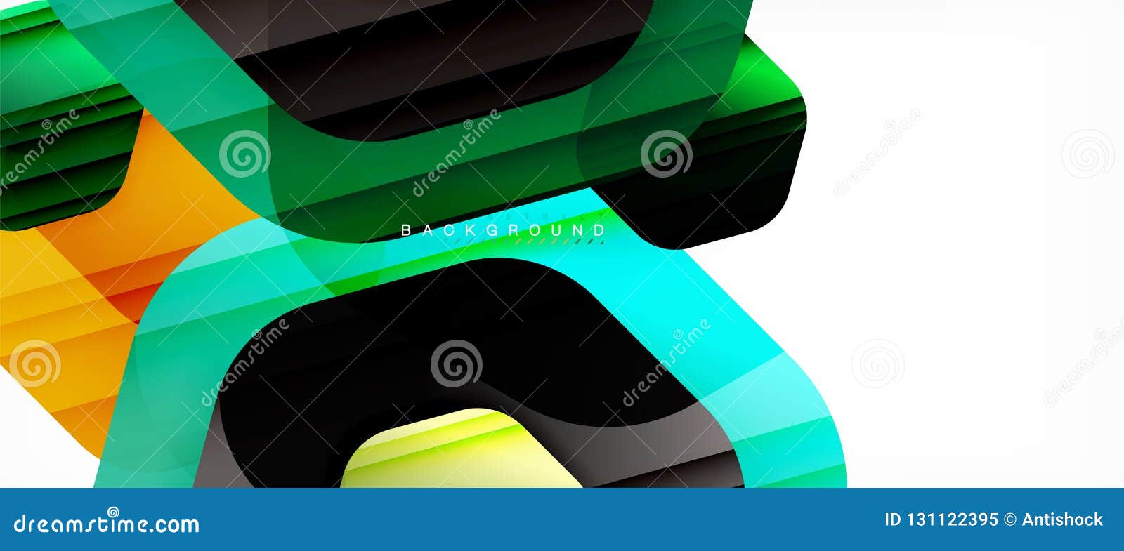 Glossy Color Hexagons Modern Composition Background, Shiny Glass Design ...
