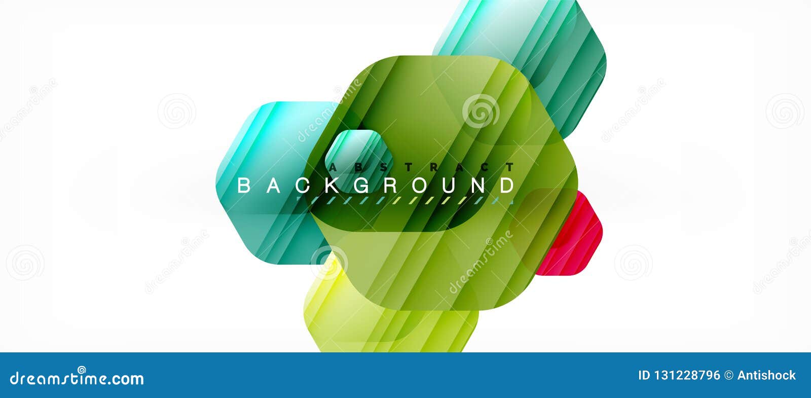 Glossy Color Hexagons Modern Composition Background, Shiny Glass Design ...