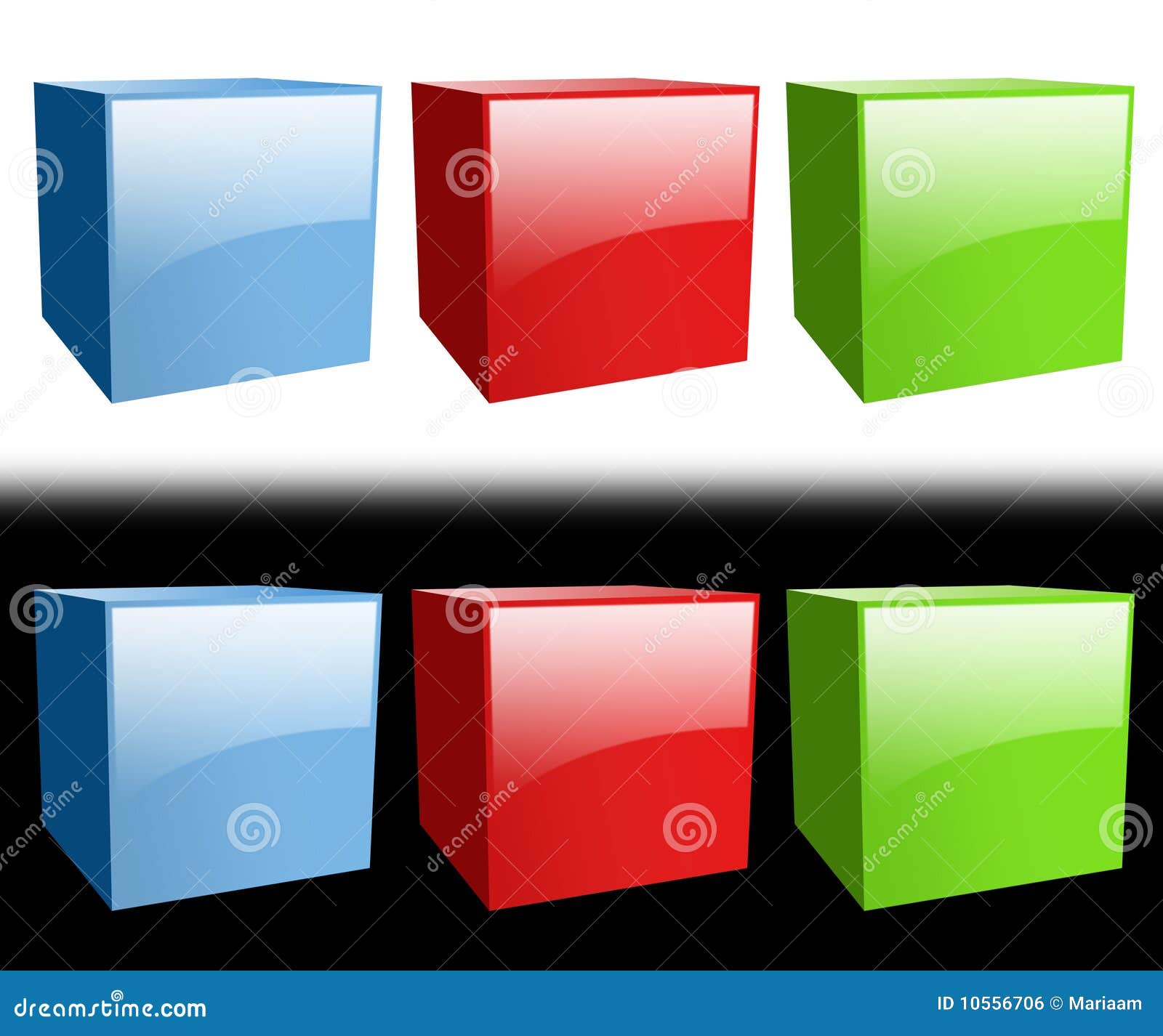 Glossy colored boxes stock illustration. Illustration of boxes - 10556706