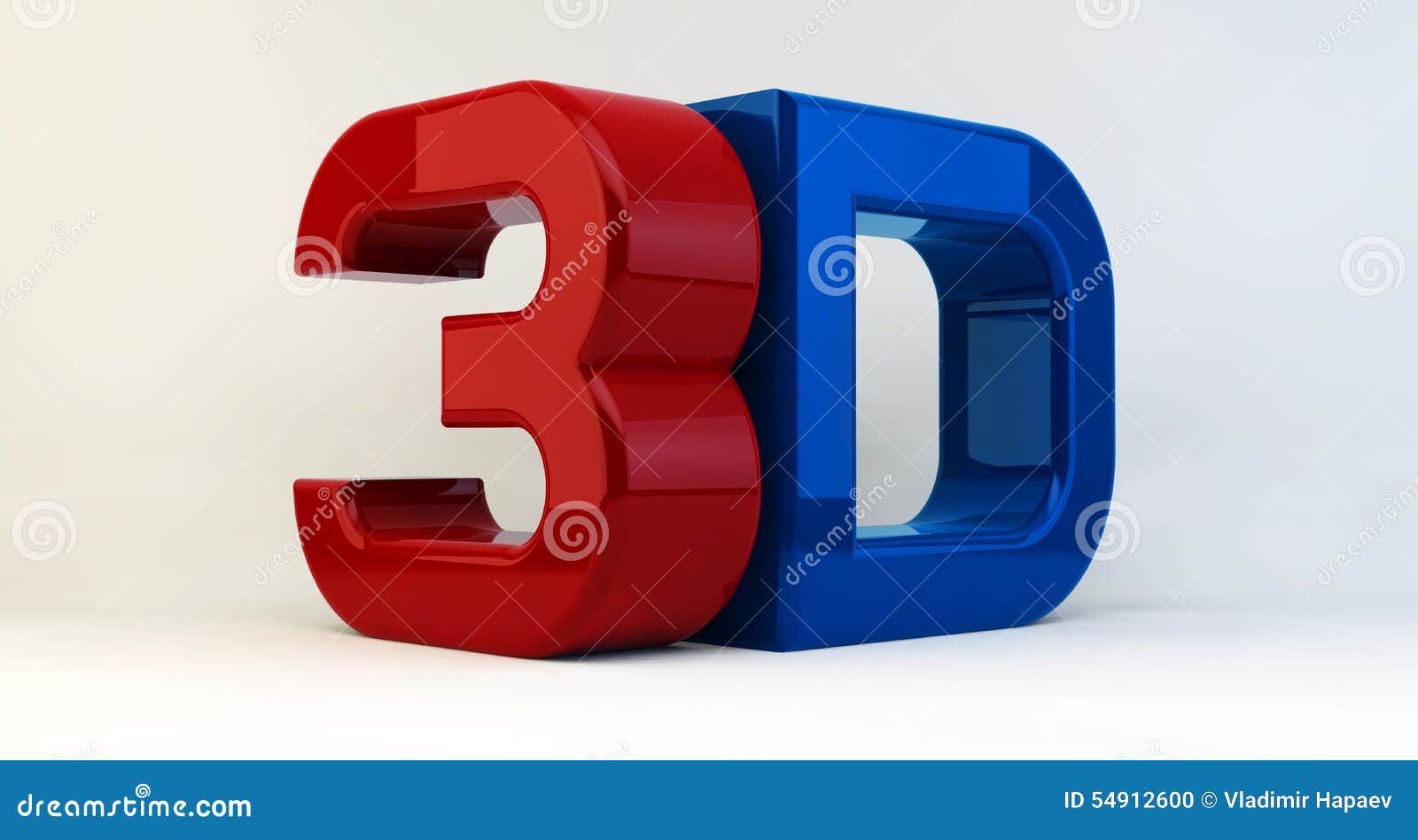 Glossy Colored 3D Logo Isolated on White Stock Illustration ...