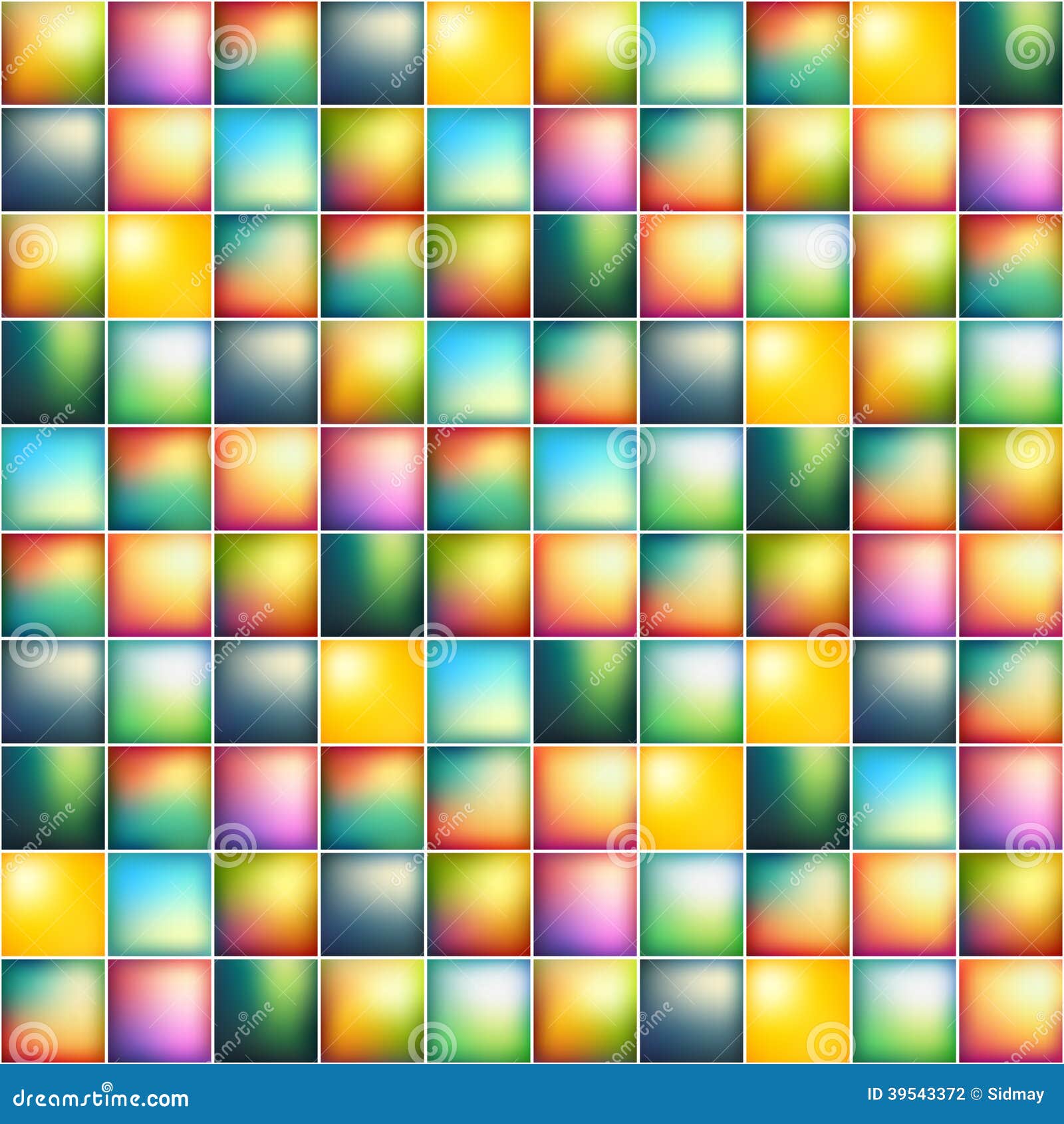 Glossy Colorful Mosaic Square Cells Grid Stock Vector - Illustration of ...