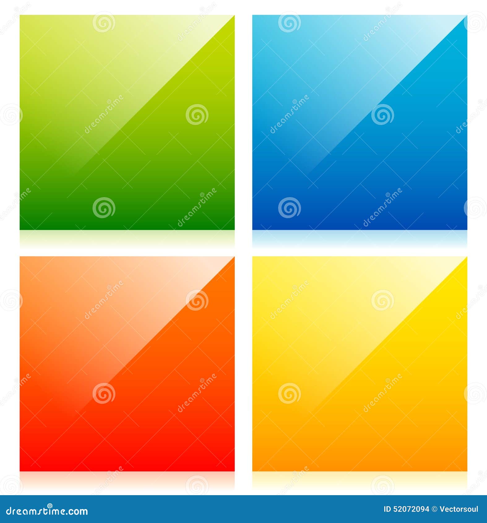 Glossy Colorful Squares with Blank Space Stock Vector - Illustration of ...