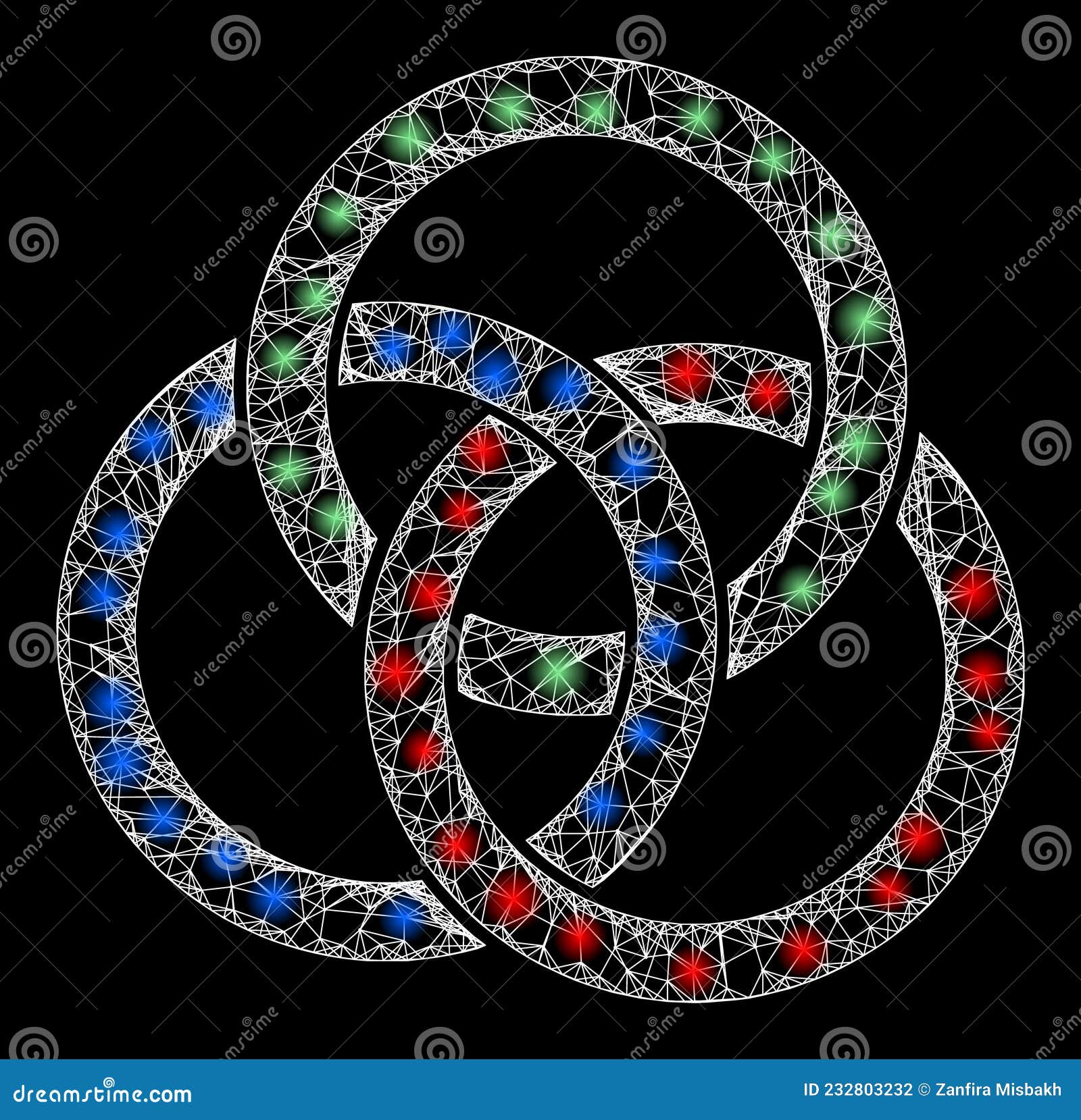 2D Mesh Circle Stencils Map Of Shaanxi Province With Scratched Stamp ...