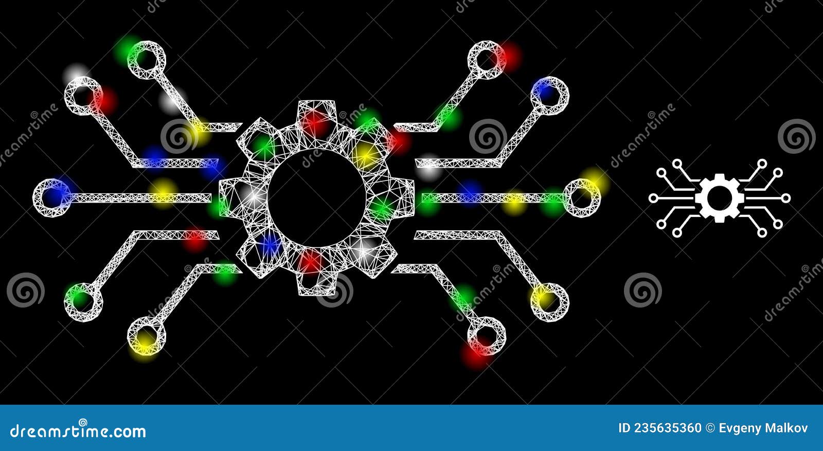 Majestic Web Net Smart Gear Hub Icon Stock Vector - Illustration of ...