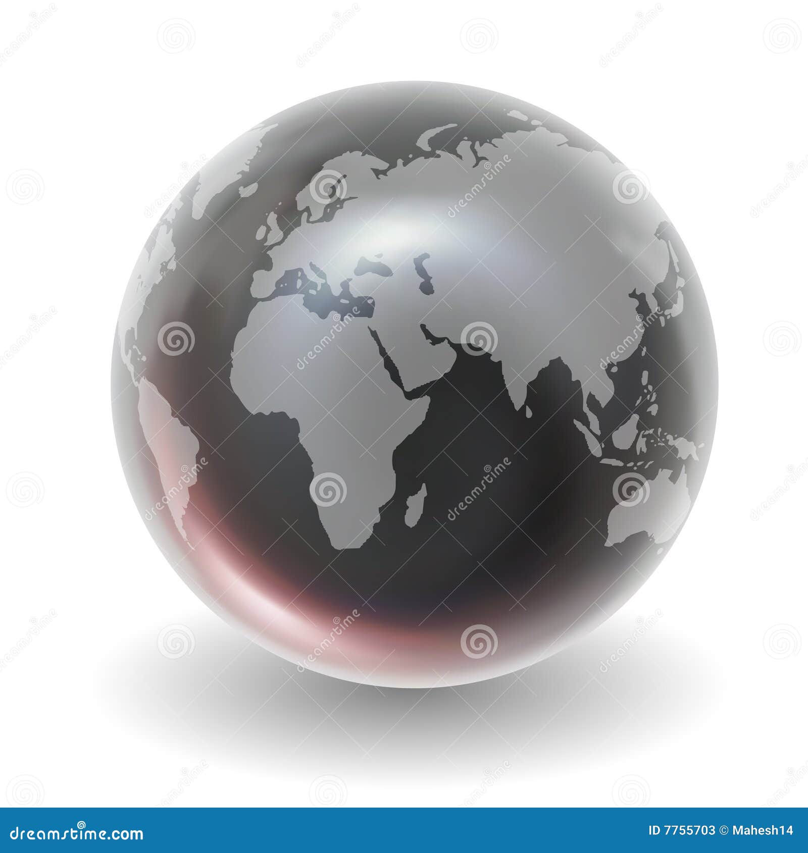 Glossy Crystal Earth Globe Stock Photos - Image: 7755703
