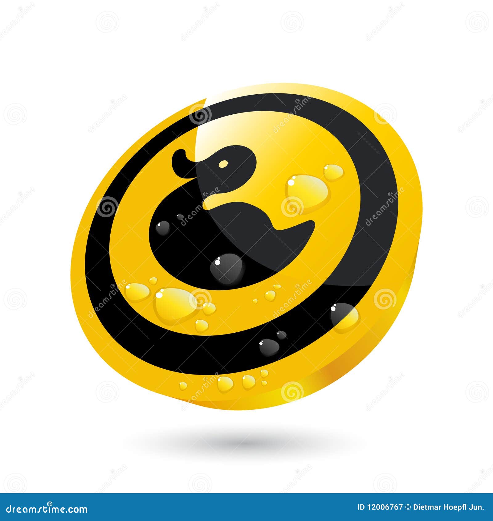 Glossy duck button stock vector. Illustration of isolated - 12006767